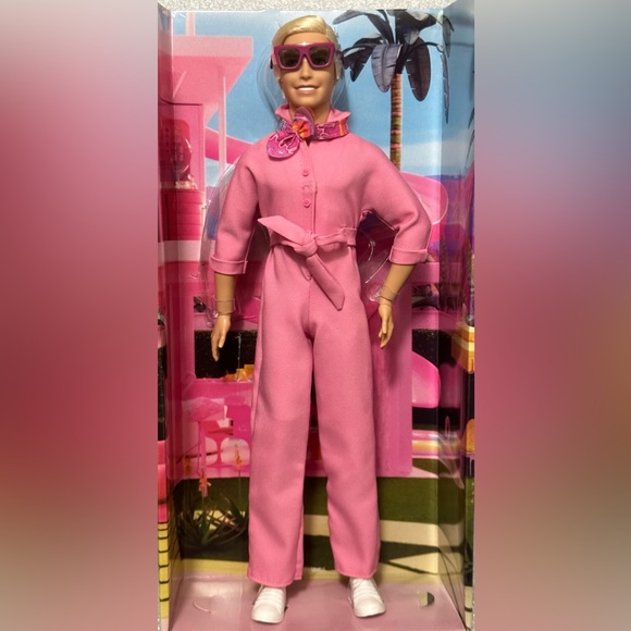 Barbie | Toys | Barbie The Movie Ken Doll In Pink Power Jumpsuit Ooak ...